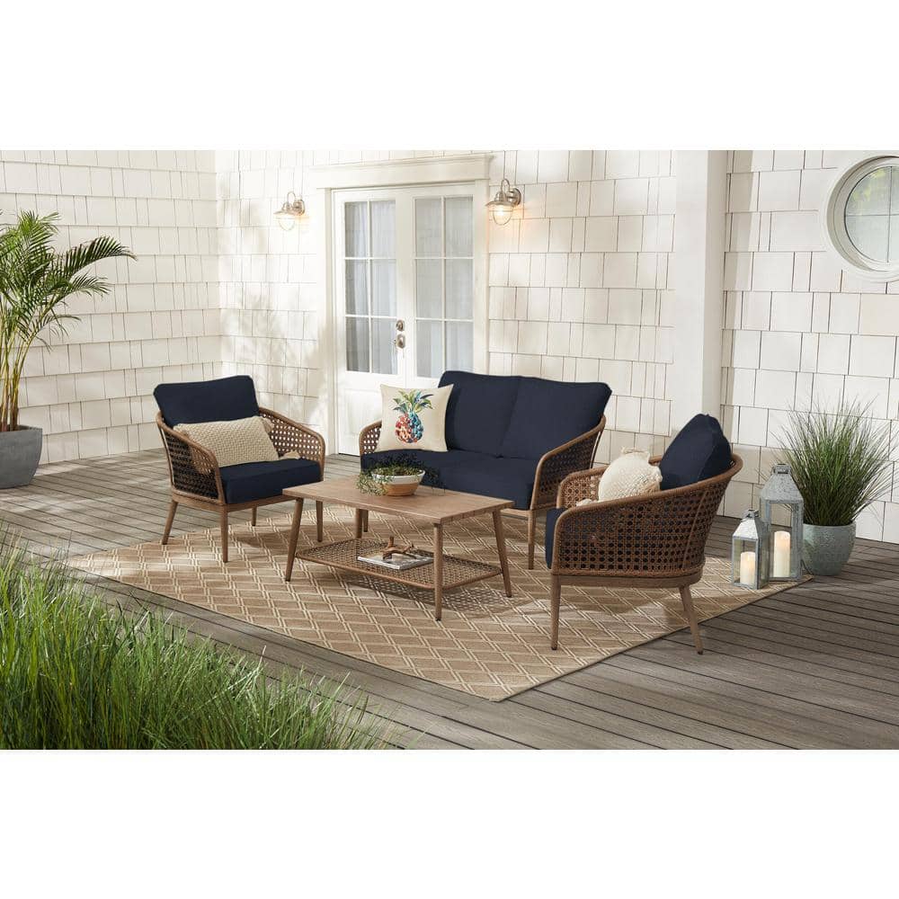 Have a question about Hampton Bay Coral Vista 4-Piece Brown Wicker and ...