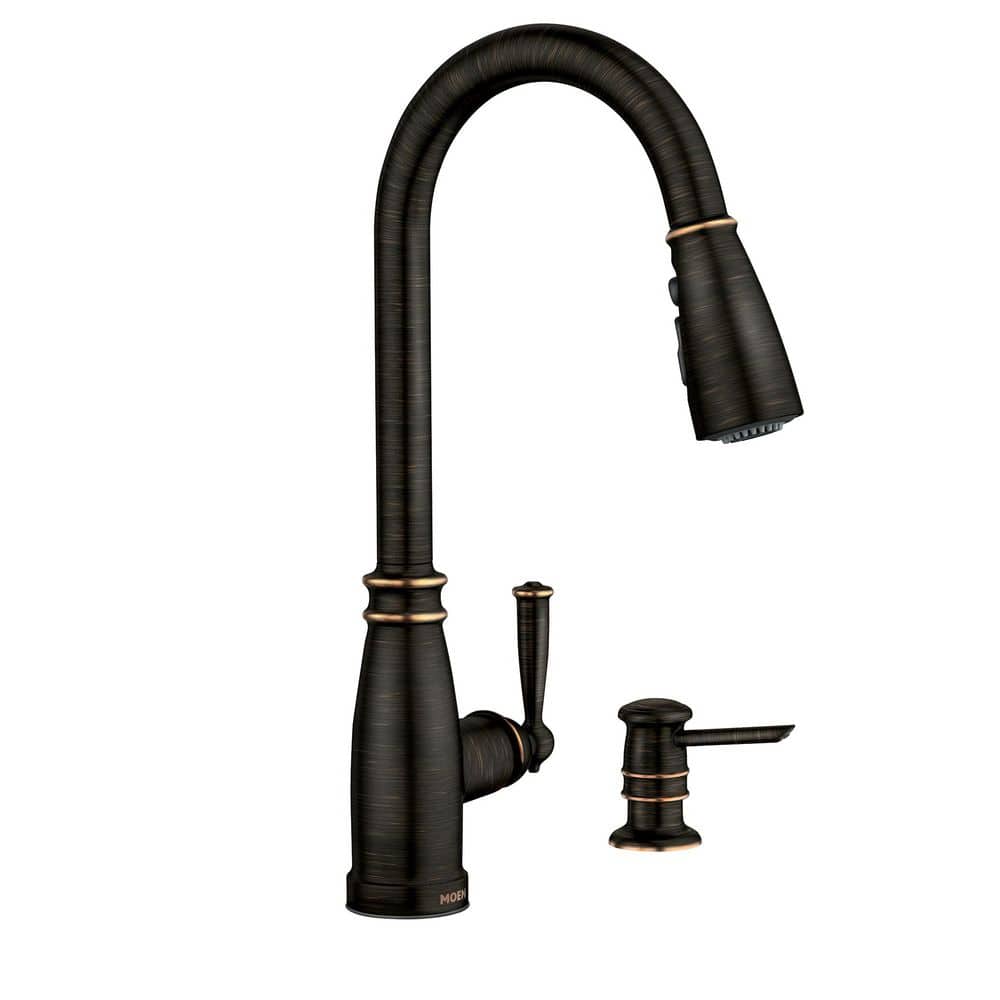 MOEN Morado Single-Handle Pull-Down Sprayer Kitchen Faucet with Reflex ...