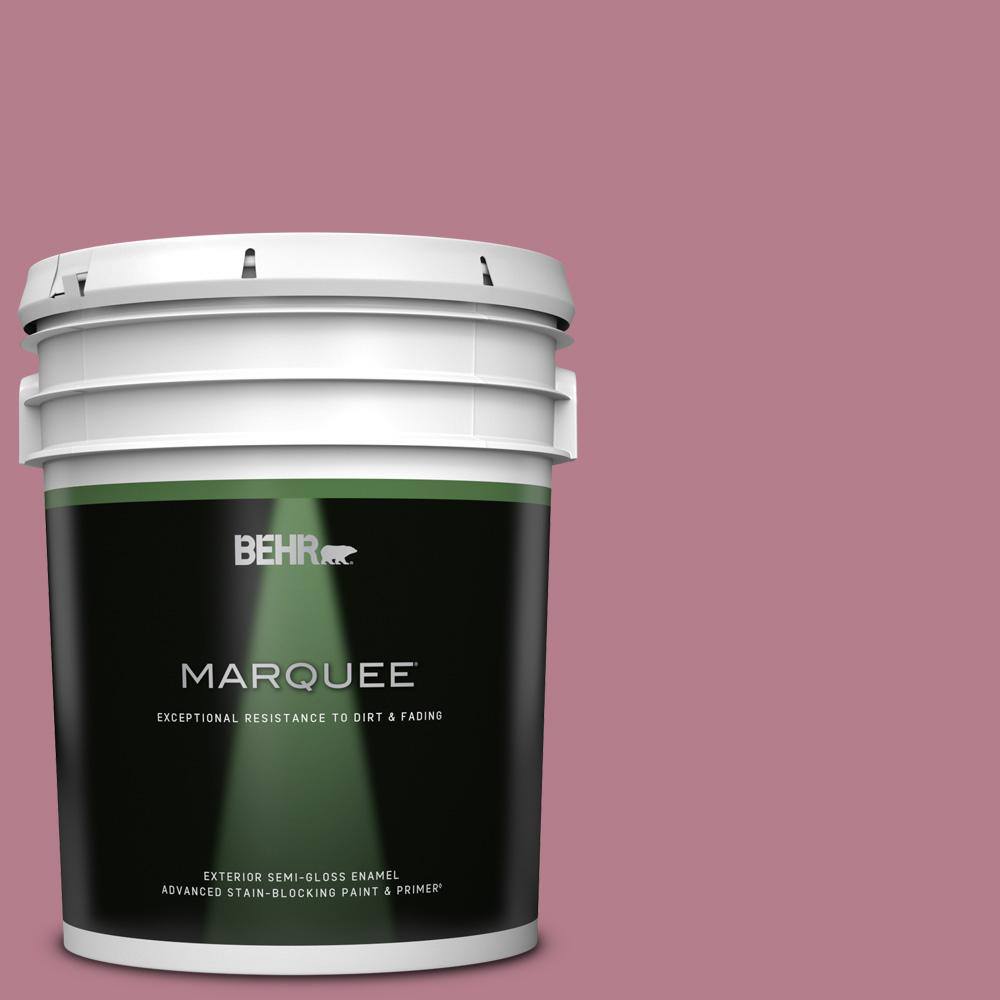 BEHR MARQUEE 5 gal. #100D-4 Degas Pink Semi-Gloss Enamel Exterior Paint ...