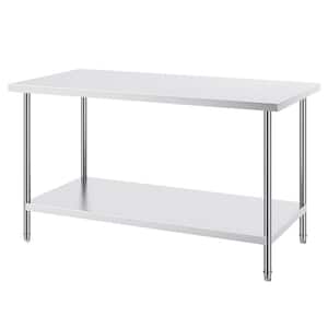 VEVOR 24 x 60 x 36 In. Stainless Steel Commercial Kitchen Prep Table ...
