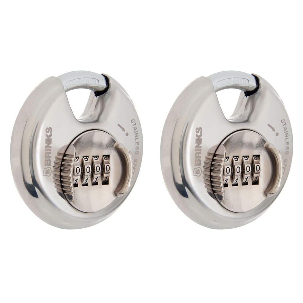 Brinks 3‑1/8-in. (80 mm) Stainless‑Steel Discus 4‑Dial Resettable ...