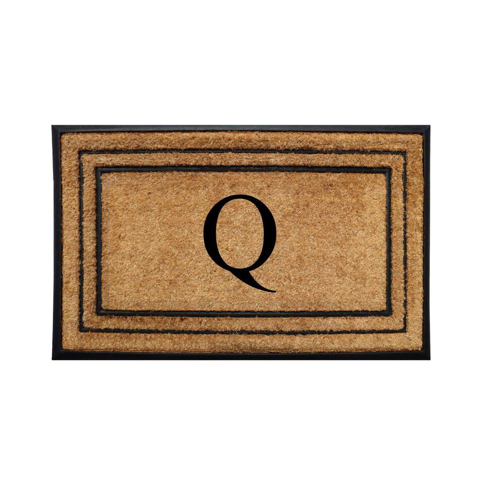 A1 Home Collections LLC A1HC Natural Coir Rubber Doormat, 25 in x 57 in ...