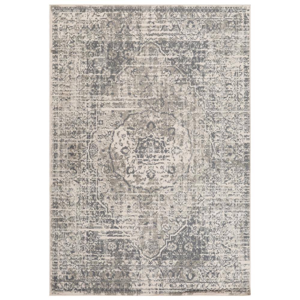 Amer Rugs Alpine 2 ft. X 3 ft. Medium Gray Medallion Area Rug ...