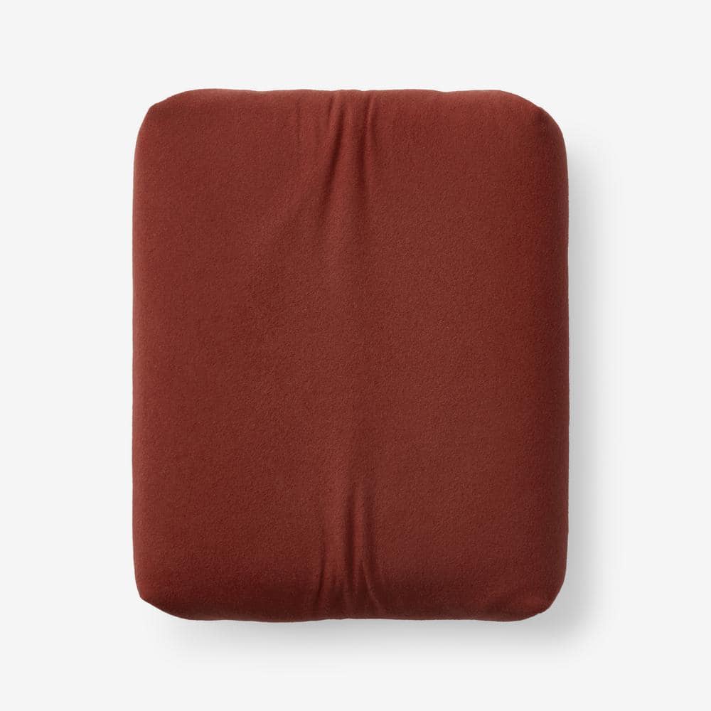 The Company Store Company Cotton Solid Velvet Flannel Rust Cotton Full ...