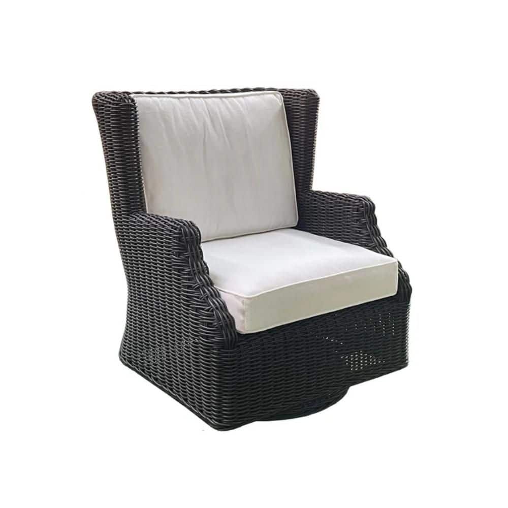 Padma's Plantation Terrace Aluminum Outdoor Lounge Chair with White ...