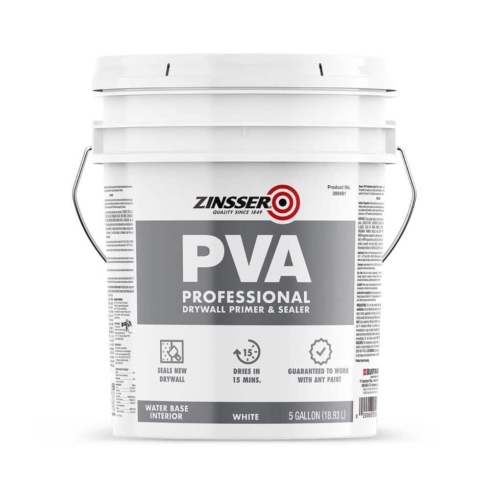 Zinsser 5 Gal. PVA Professional White Water-Based Interior Primer and ...