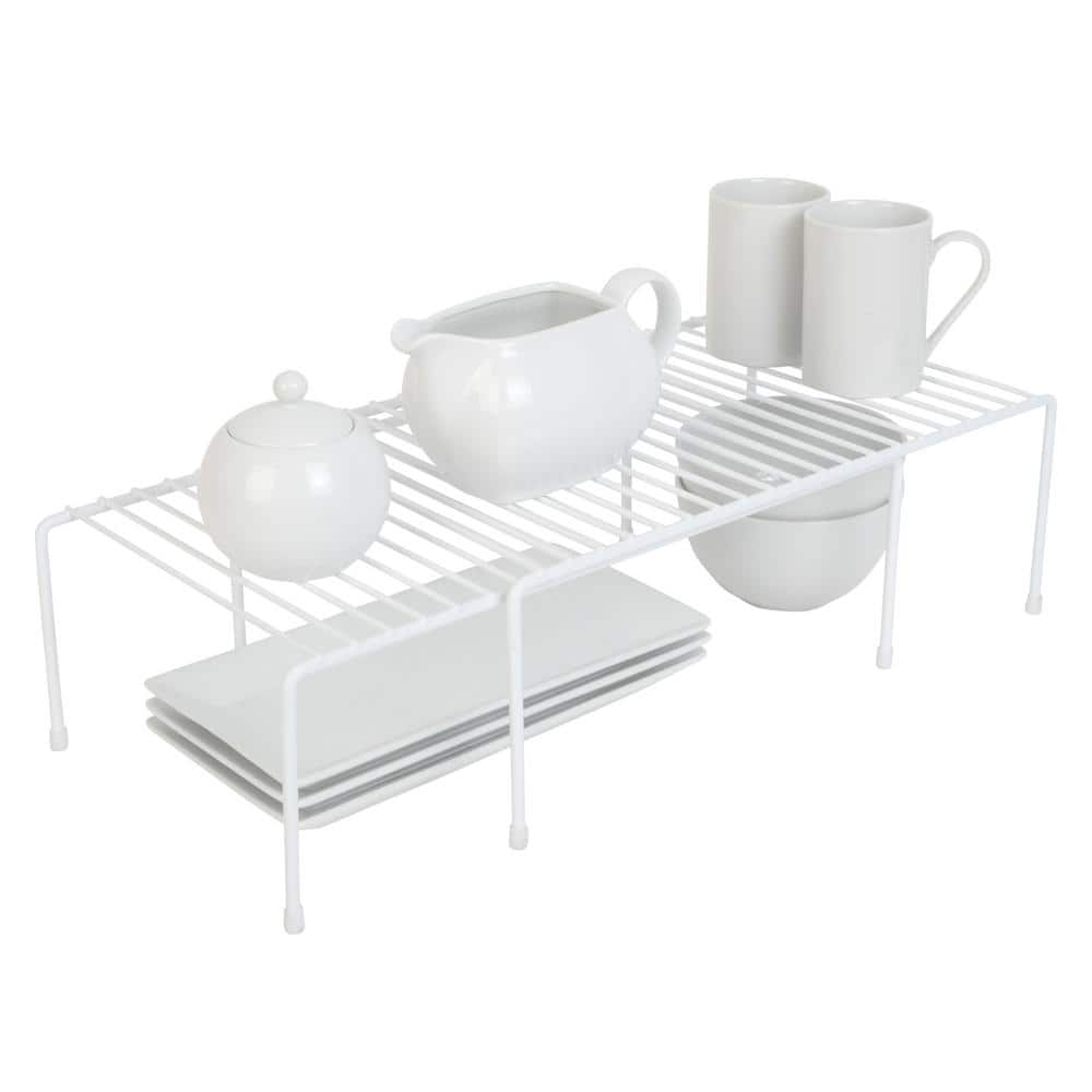 Smart Design Expandable Storage Kitchen Rack - 16 x 32.5 in. - White ...