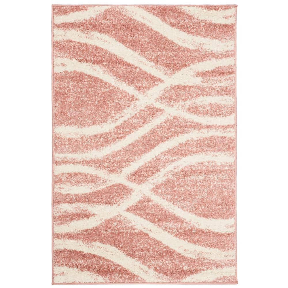 SAFAVIEH Adirondack Rose/Cream 3 ft. x 4 ft. Waves Area Rug ADR125Z-24W ...