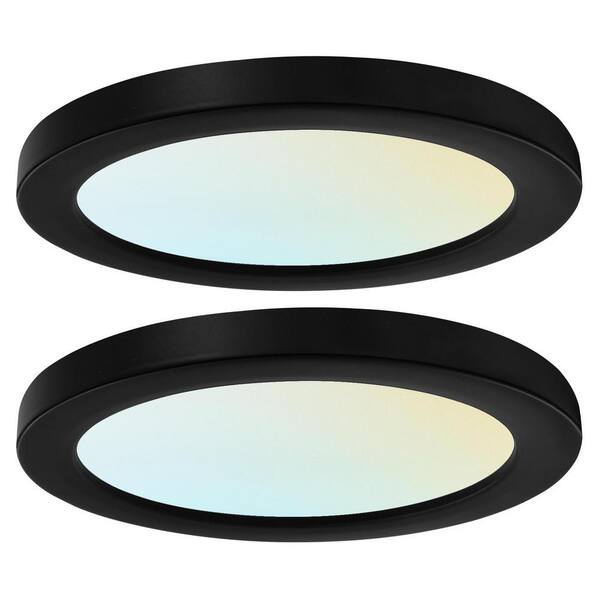 LUXRITE 5 in. LED Flush Mount Color Selectable 3000K/4000K/5000K ...