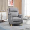 HOMCOM Gray Fabric Recliner Fabric Recliner Chair 839-639V00LG - The ...