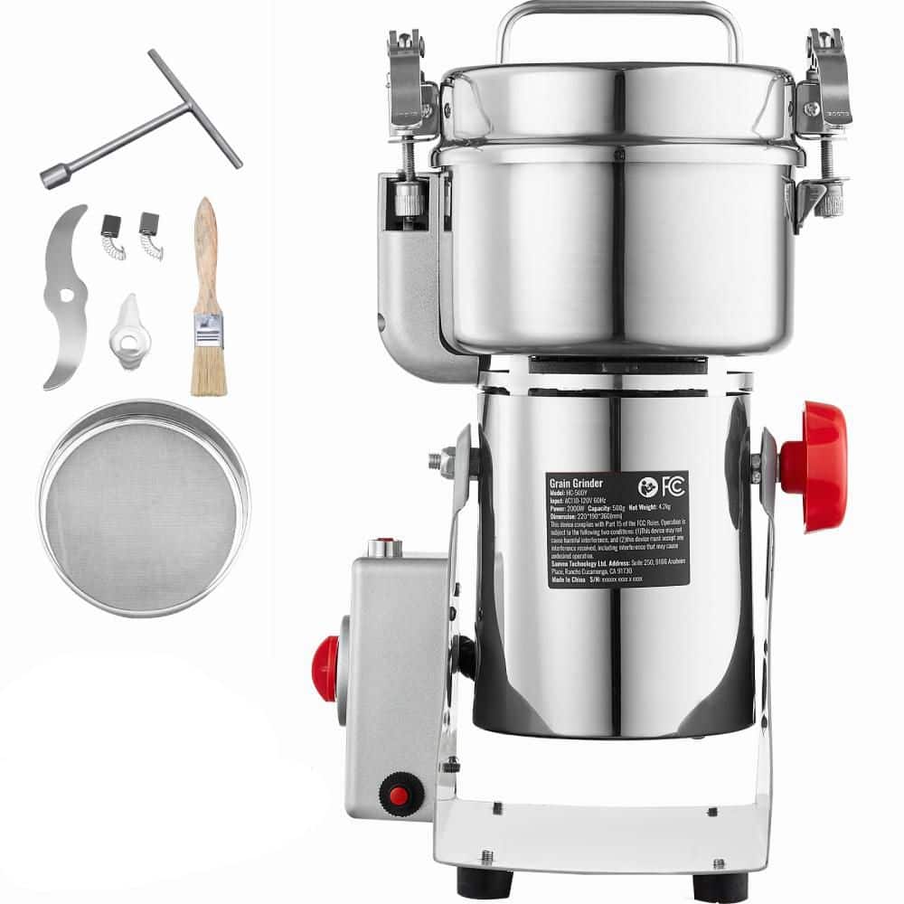 SVOPES 500g Electric Grain Mill Grinder 2000-Watt High Speed, Stainless ...