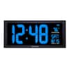 AcuRite 18 in. Digital Clock with Date, Indoor Temperature, and Blue ...