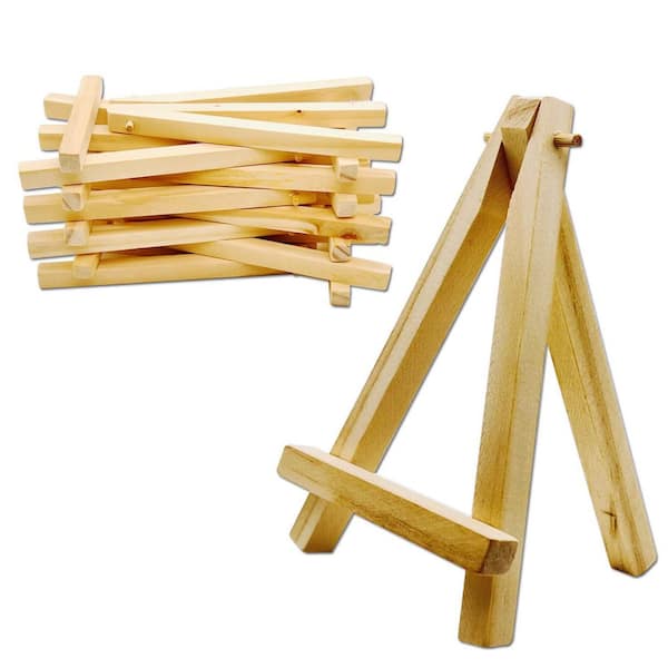 10 pcs Mini Wood Display Easel Pack Lightweight Tabletop Easels for ...
