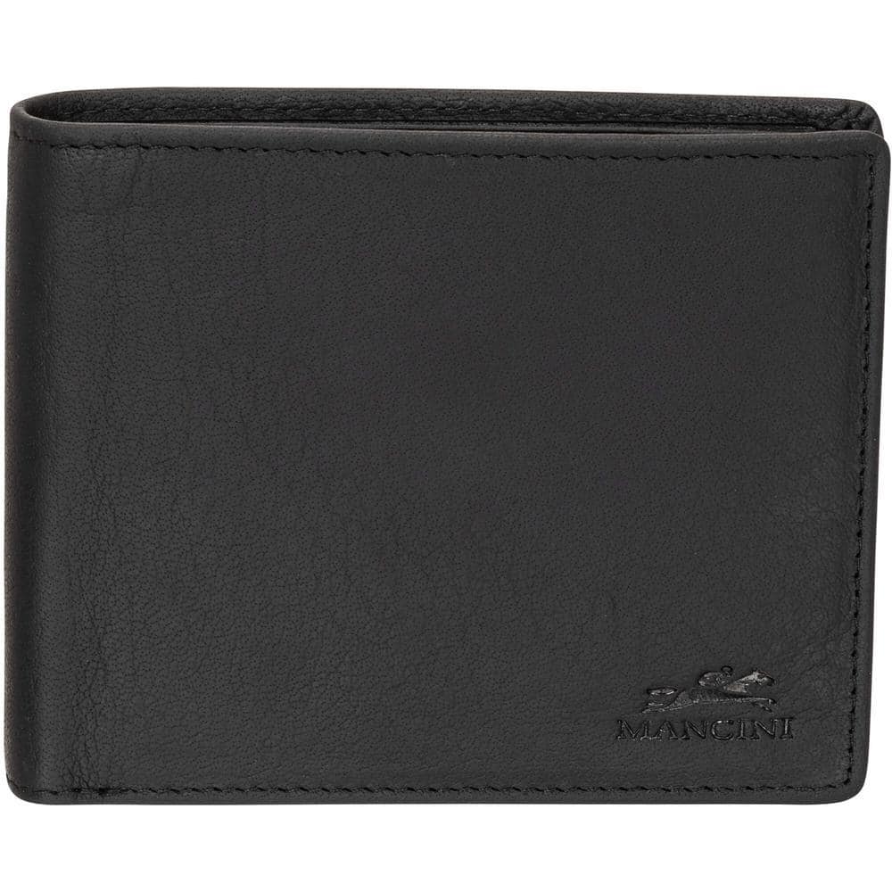 MANCINI Buffalo RFID Secure Wallet with Coin Pocket 99-54151-Black ...