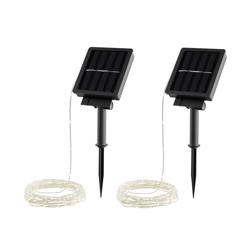 Outdoor 38.65 ft. Solar Warm White LED Rope Light with Copper Wire ...