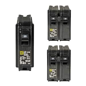 Square D Homeline 30 Amp Single-Pole Circuit Breaker(HOM130CP) HOM130CP ...