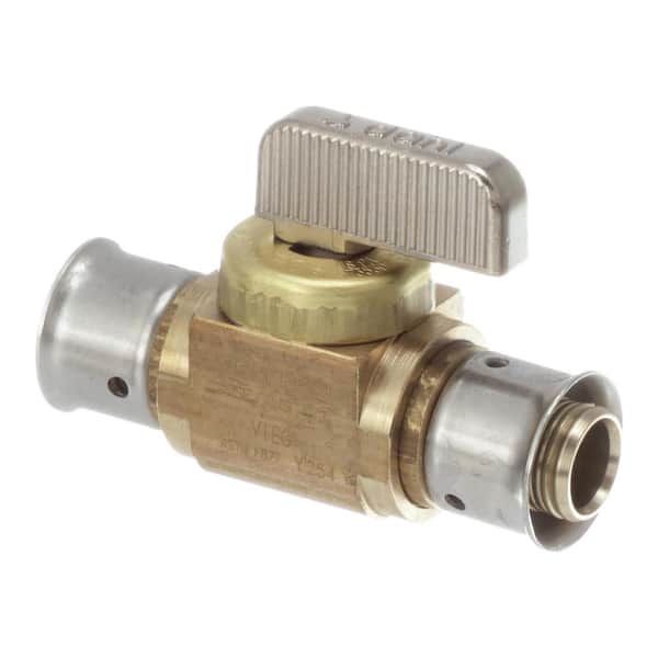 Viega PureFlow 1/2 in. Press Zero Lead Brass Ball Valve (10-Pack) 94521 ...
