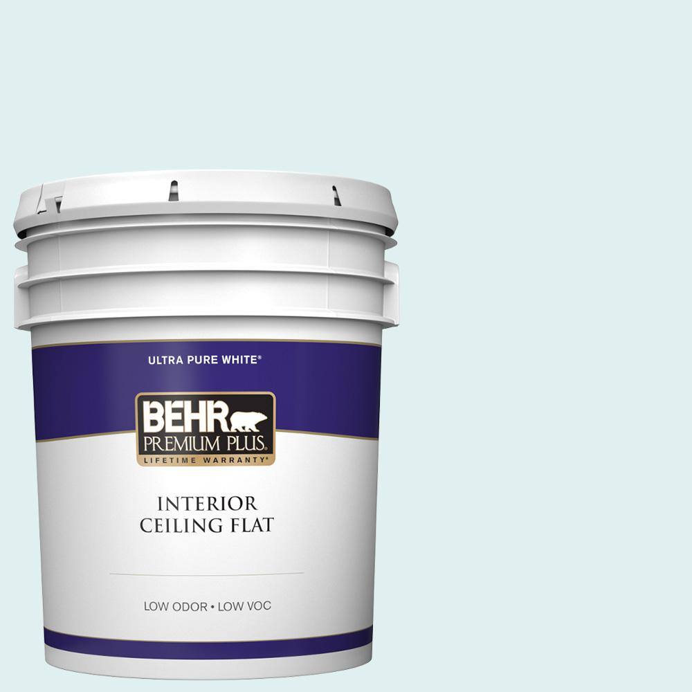 BEHR PREMIUM PLUS 5 gal. #M480-1 Helium Ceiling Flat Interior Paint ...