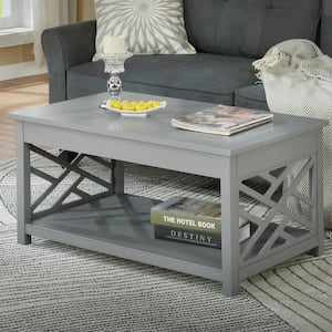 Alaterre Furniture Coventry 36 in. White Medium Rectangle Wood Coffee ...