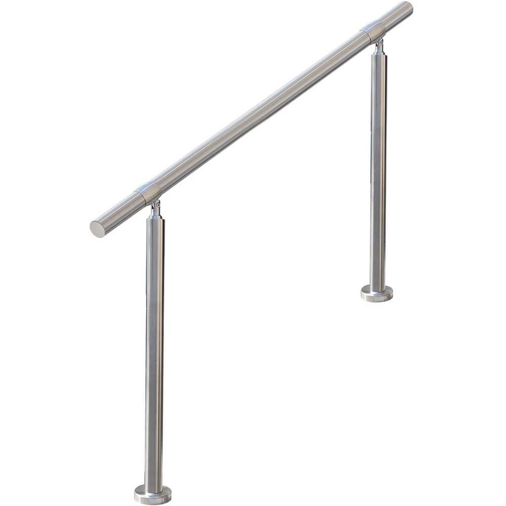 Afoxsos 4-Step Handrail DIY 304-Stainless Steel Transitional Hand Rails ...