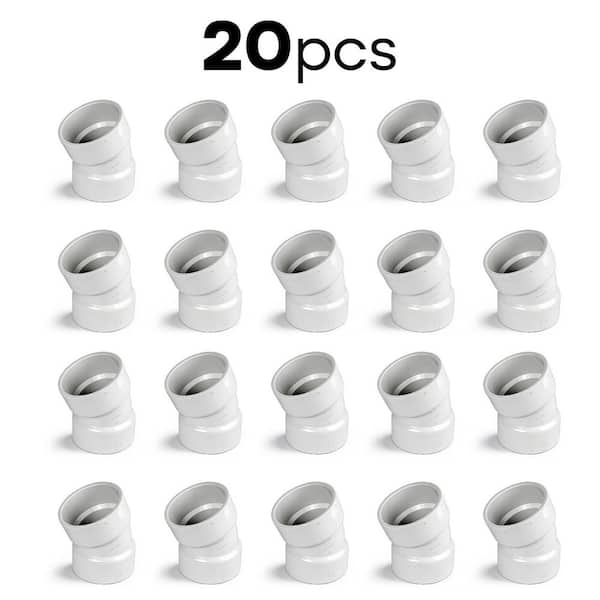 PLUMBFLEX 3 in. White Rigid PVC DWV 1/8 Bend 45° Street Elbow, Hub x ...