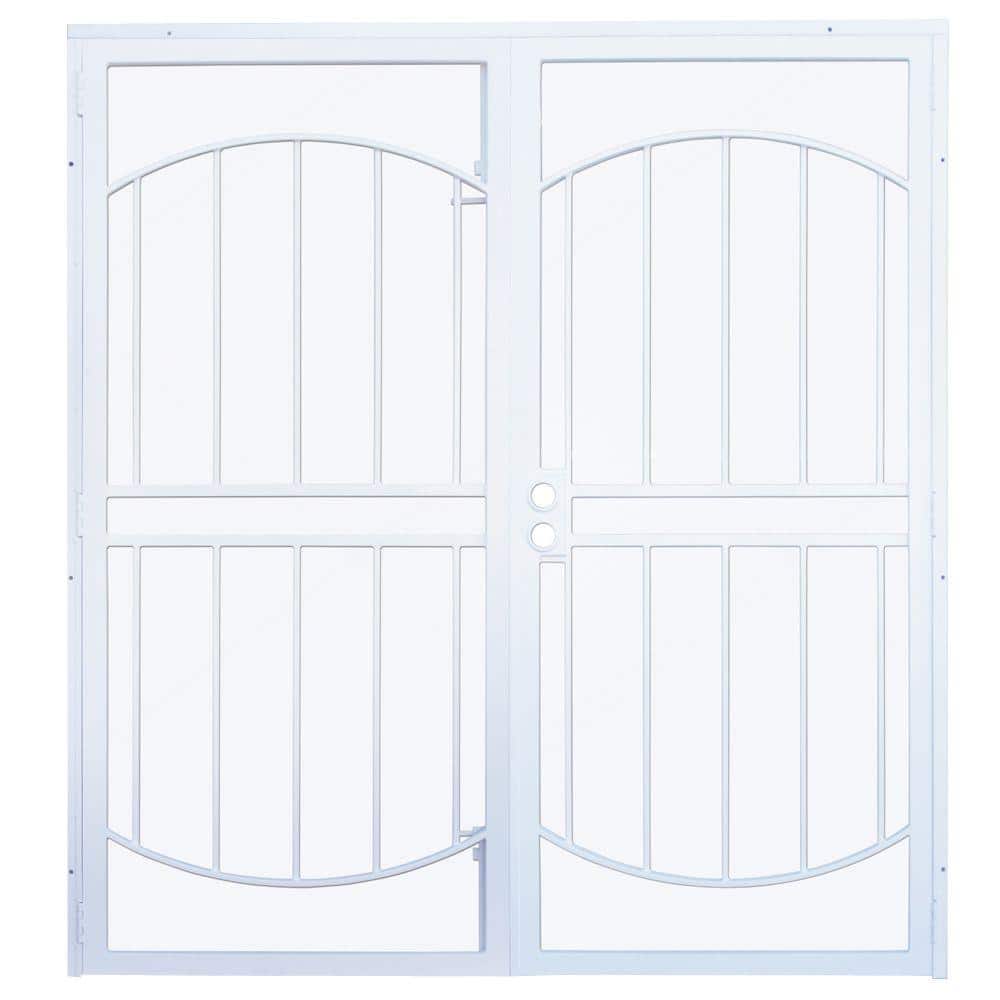 Reviews for Unique Home Designs 72 in. x 80 in. Arcada White Surface ...