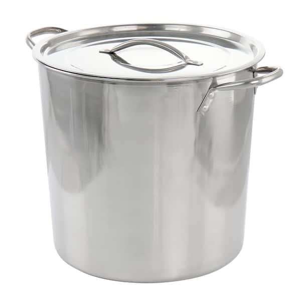 GIBSON EVERYDAY Whittington 12 qt. Stainless Steel Stock Pot with Lid ...