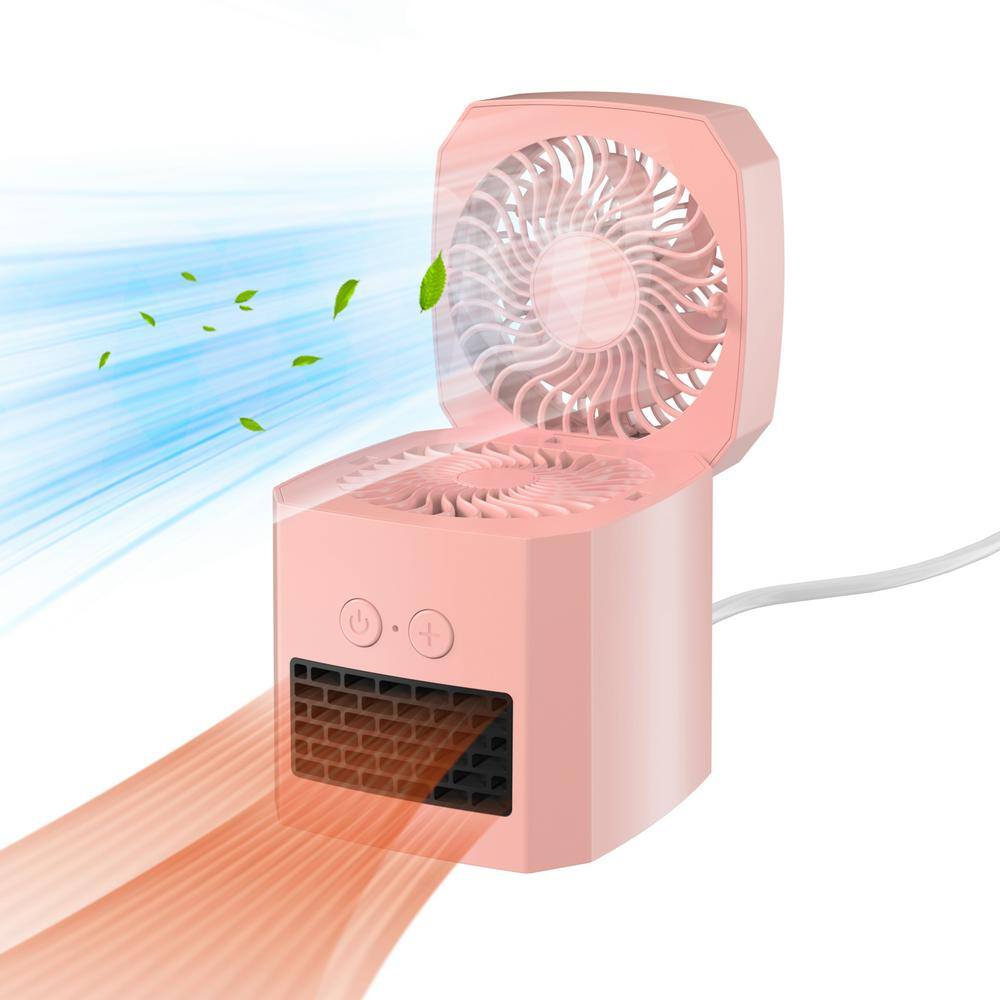 4.49 In. 3 Fan Speeds Personal 2 in 1 Desktop Mini Humidifier Fan ...