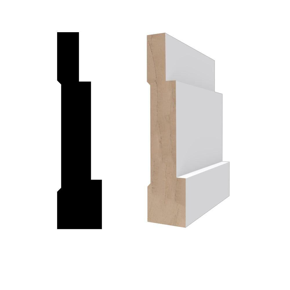 RESO RMC MSI4 11/16 in. D x 4 in. W x 85in. L Primed Finger-Joined Pine ...