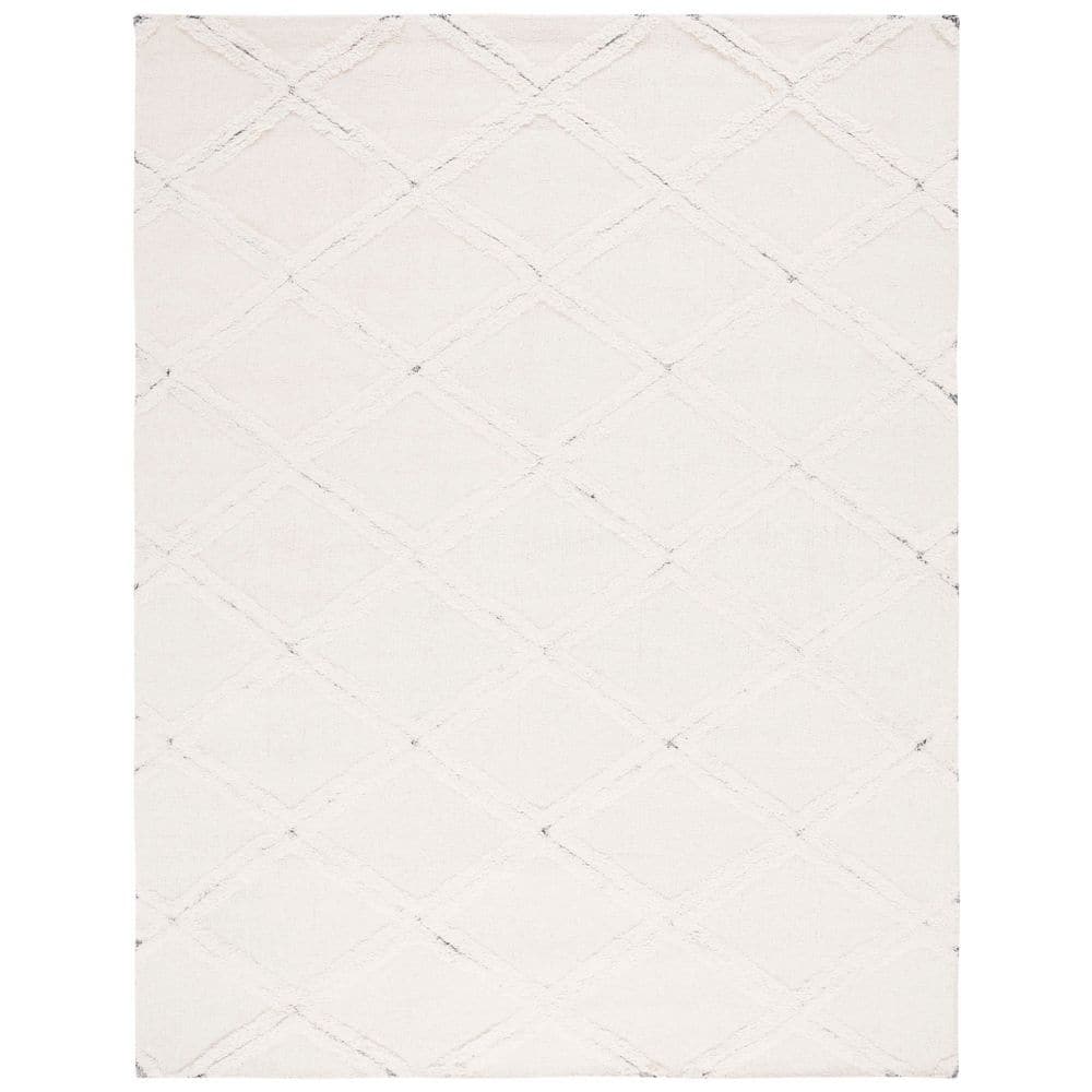 SAFAVIEH Casablanca 8 ft. x 10 ft. Ivory Diamond High-Low Area Rug ...