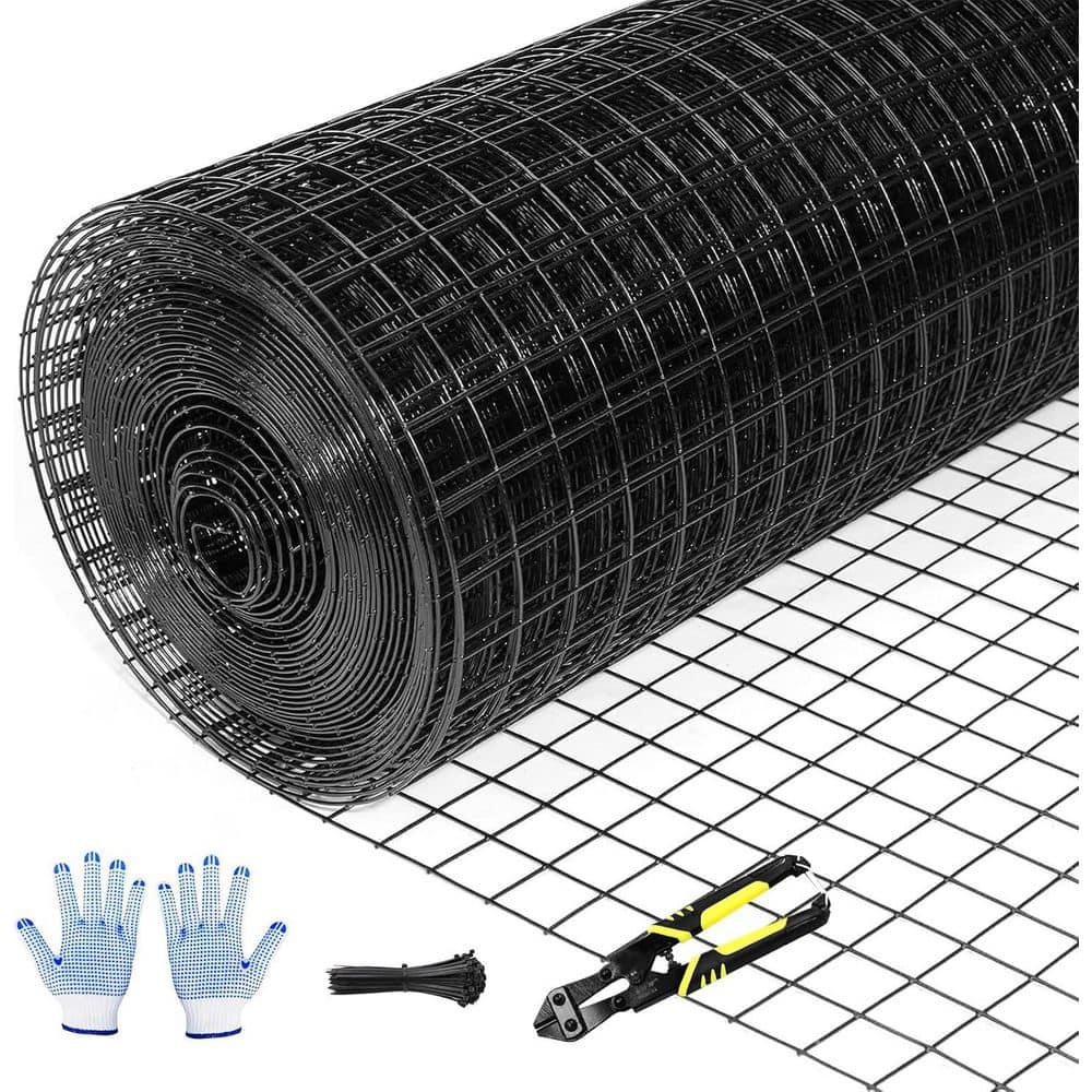 1x24x100' 19 Gauge Black Vinyl Coated Welded Wire Mesh Hardware Cloth ...