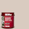 BEHR 1 gal. #N190-2 Stonewashed Brown Flat Interior/Exterior Masonry ...