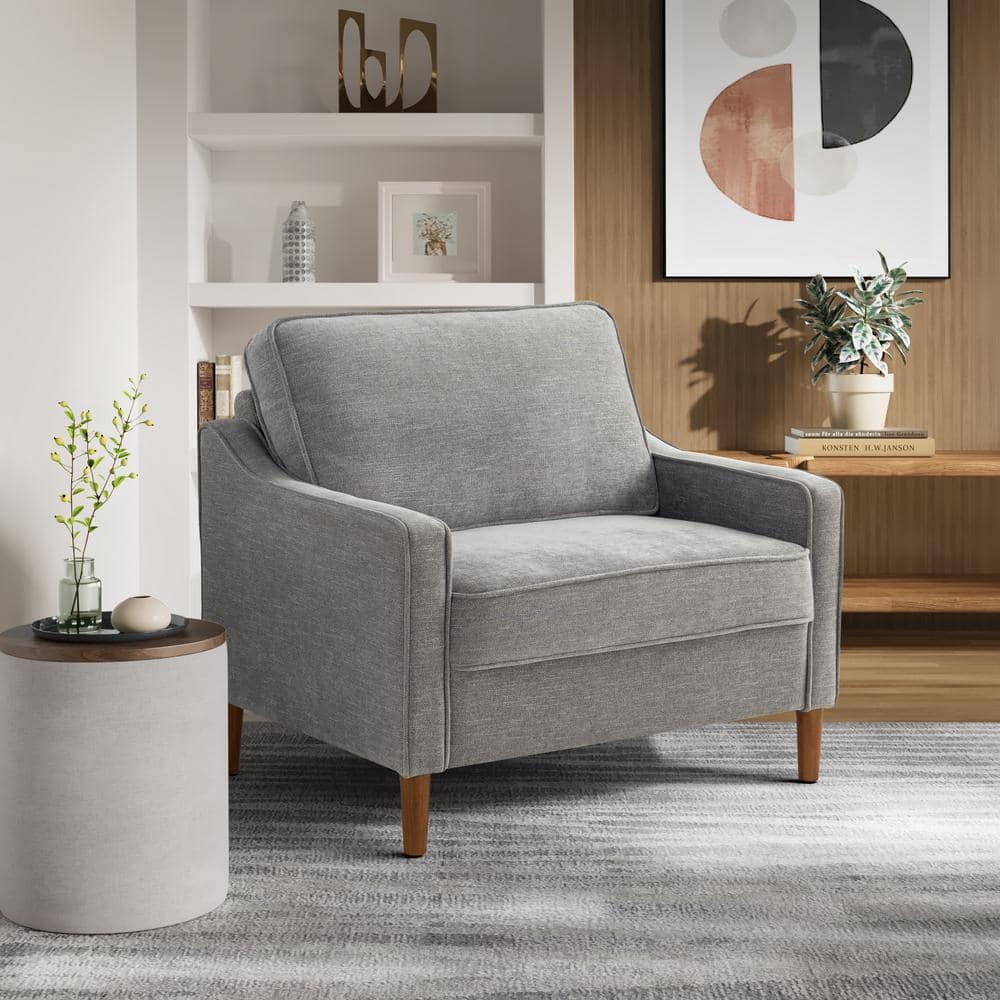 Lifestyle Solutions Stanford Gray Woven Arm Chair 131A014GRY - The Home ...