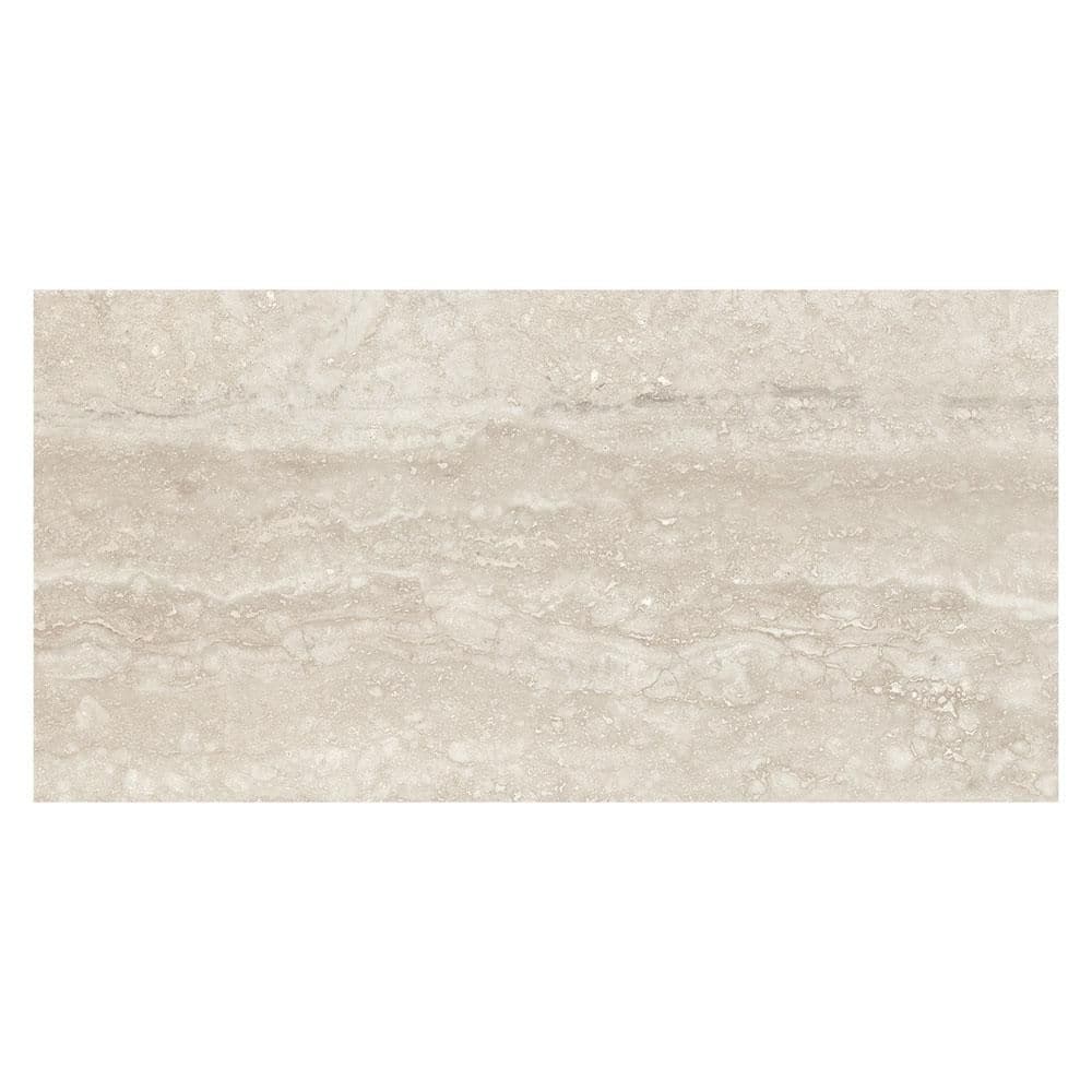 ANDOVA Kaia Kyshali Beige 12-in. x 24-in. Stone Look Matte Porcelain ...
