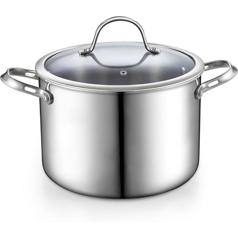 Cooks Standard 8 qt. Multi-Ply Clad Stainless Steel Stock Pot, Cooking ...