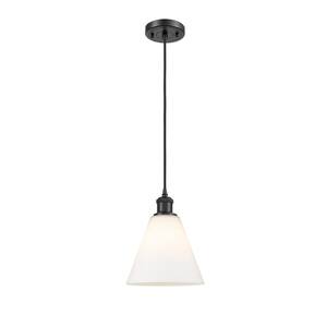 Innovations Cobbleskill 1-Light Matte Black Mercury Shaded Pendant ...