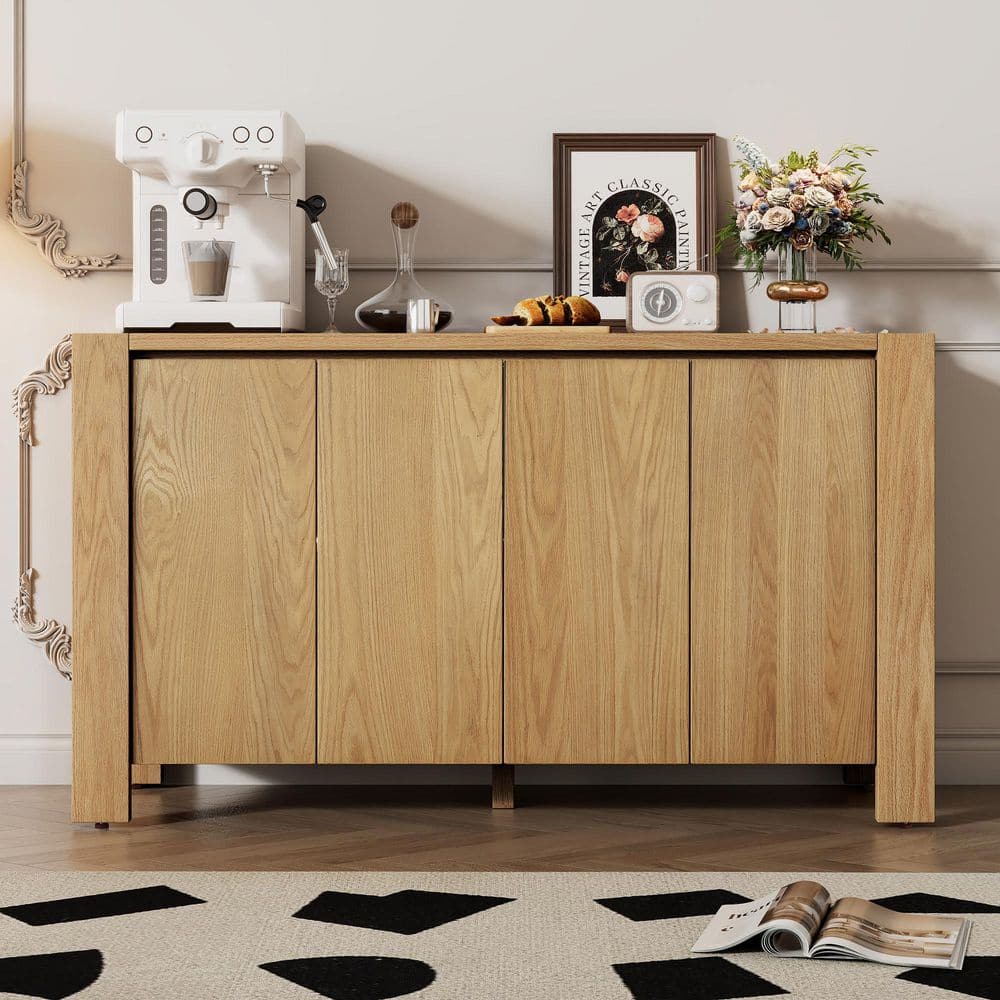 Have a question about Harper & Bright Designs Natural Wood 59 in. 4 ...