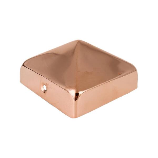 Protectyte 4 in. x 4 in. Copper Pyramid Slip Over Fence Post Cap (For ...