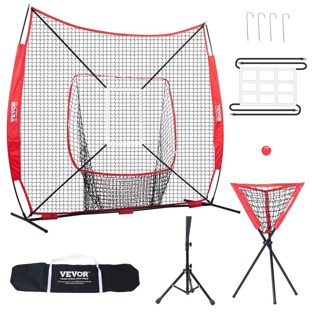 SKYSHALO 7 x 7 ft. Baseball Softball Practice Net, Portable Baseball ...