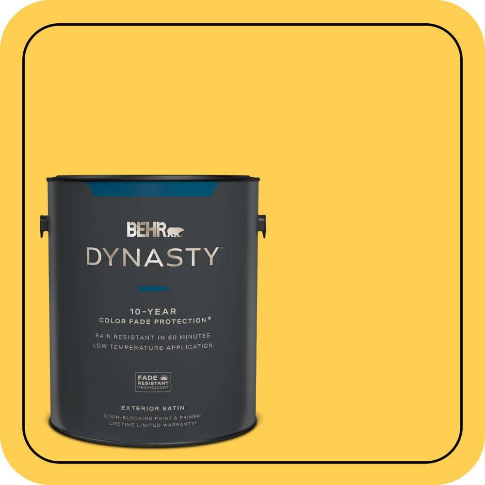 BEHR DYNASTY 1 gal. #T16-05 Canary Diamond Satin Enamel Exterior Stain ...