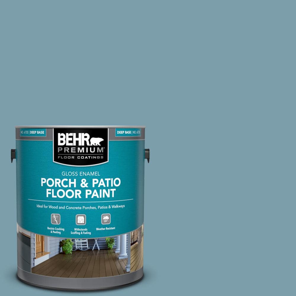 BEHR PREMIUM 1 gal. #S470-4 Dolphin Blue Gloss Enamel Interior/Exterior ...