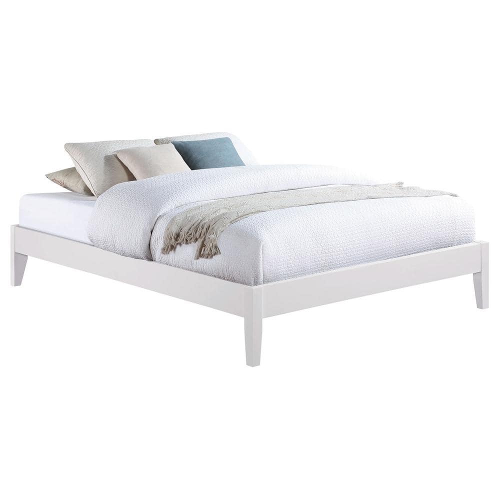 Coaster Hounslow White Wood Frame Eastern King Platform Bed 306128KE ...