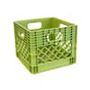 GSC Technologies 11 in. x 13 in. x 13 in. Storage Milk Crate in Green ...