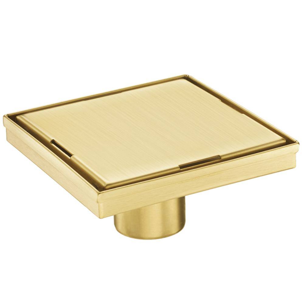 Elegante Drain Collection 6 in. Square Stainless Steel Shower Drain ...