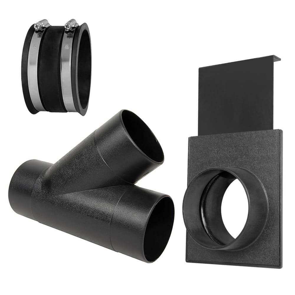 ‎POWERTEC 4 in. Y-Fitting Dust Collection Hose Connector with Blast ...