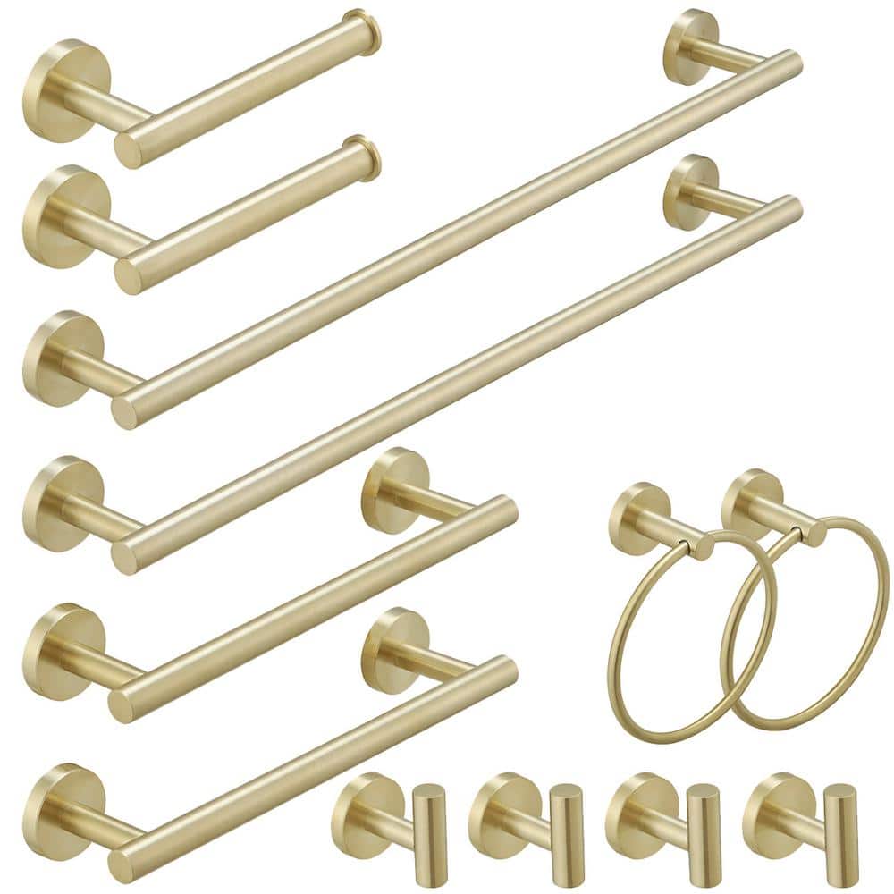 BWE 12-Piece Bath Hardware Set with Towel Ring Toilet Paper Holder ...