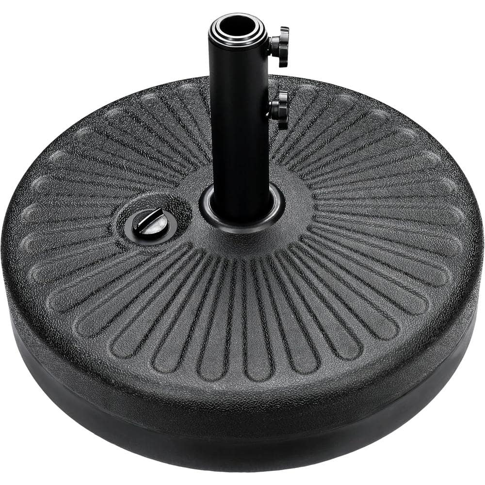 Oyezvary 50 lbs. Fillable Plastic Patio Umbrella Base, 20 in. Round & 2 ...