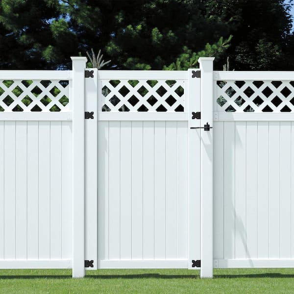 White - Vinyl Fence Gates - The Home Depot