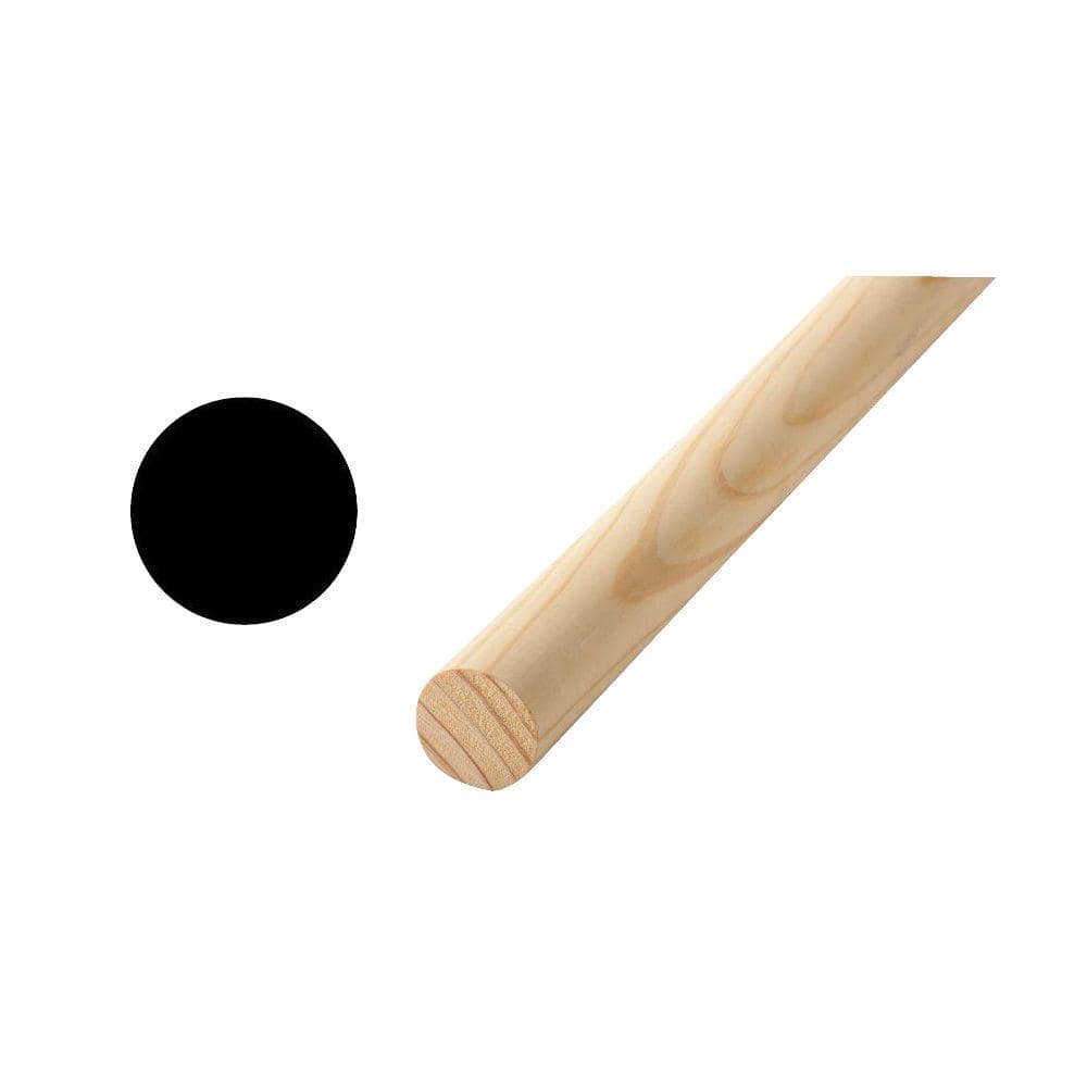 Woodgrain Millwork 3/16 in. x 3/16 in. x 48 in. Pine Full Round Dowel ...