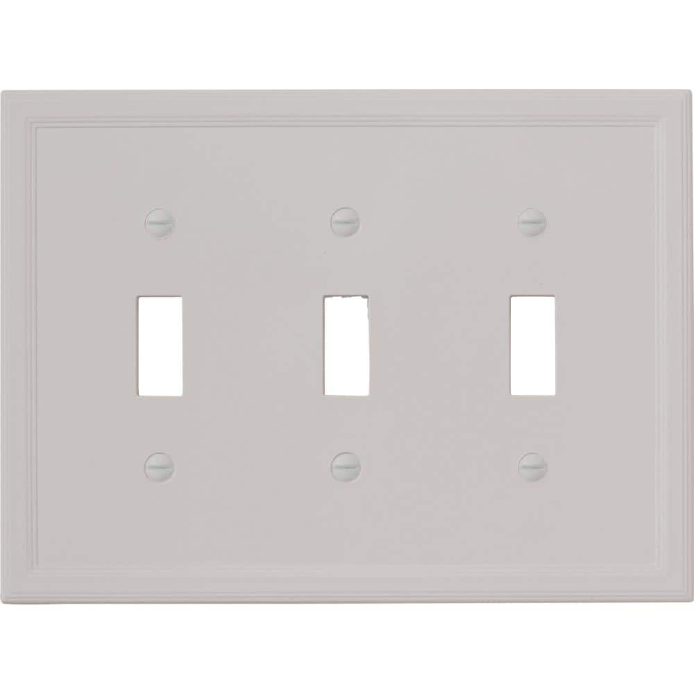 Hampton Bay Gray 3-Gang GFCI Wall Plate (1-Pack)-SWP1106-32 - The Home ...